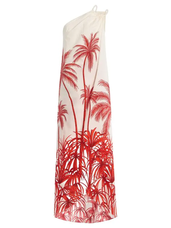 ANDRES OTALORA Sin Disimulo One-shoulder Maxi Dress - Red