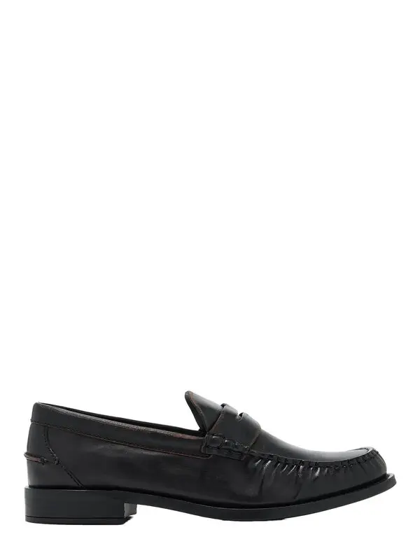 Prada Leather Loafers - Black