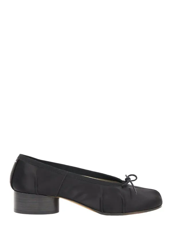 MAISON MARGIELA Tabi Satin Ballet Flats - Black