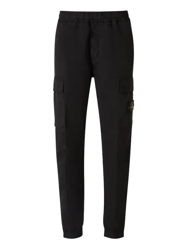 Stone Island Cotton Cargo Pants - Black