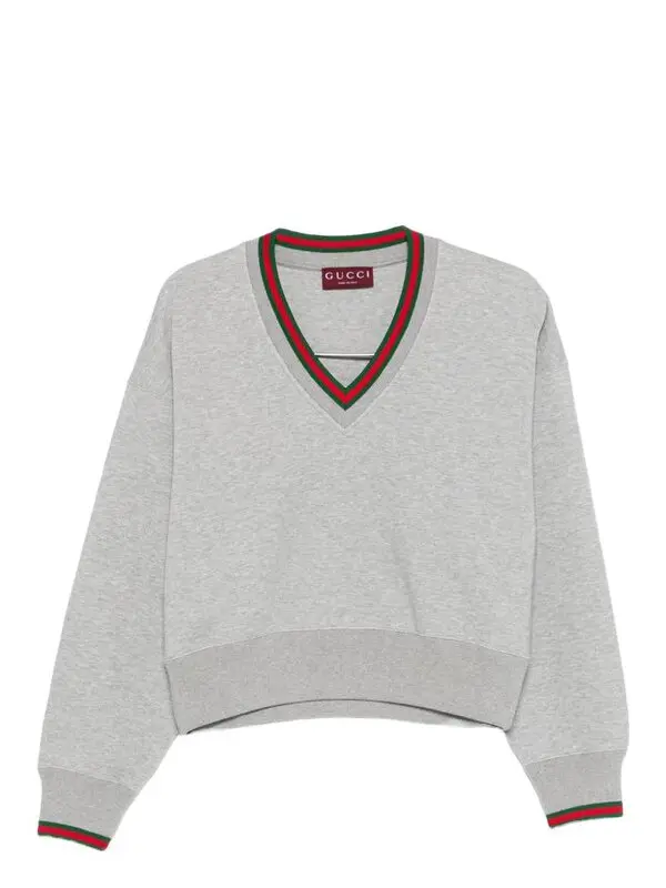 Gucci Web Detail Sweatshirt - Grey