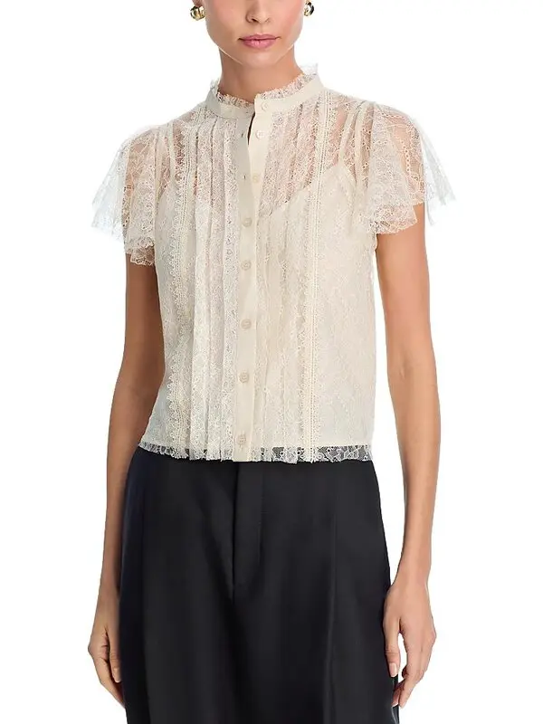 Aqua Lace Top - Ivory
