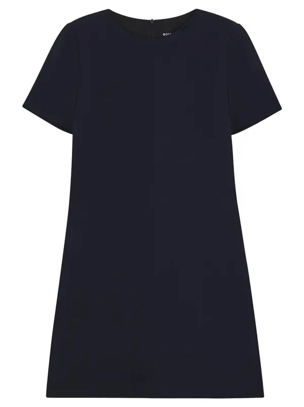 BOSS Crepe Shift Dress - Dark Blue