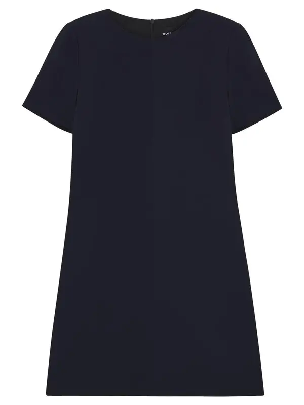 BOSS Crepe Shift Dress - Dark Blue