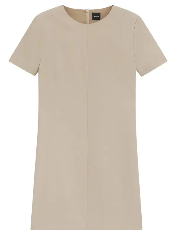 BOSS Crepe Shift Dress - Light Beige