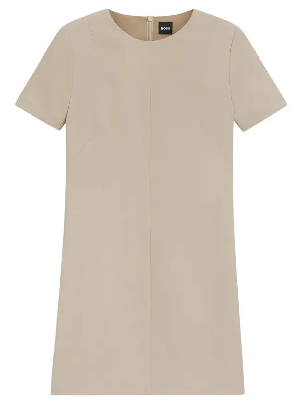 BOSS Crepe Shift Dress - Light Beige