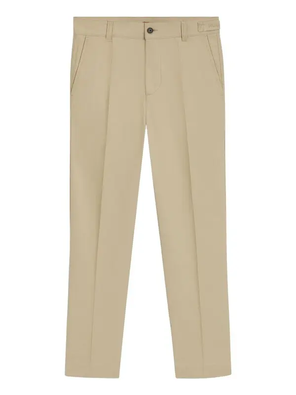 Hugo Slim-fit Chinos In Mercerised Cotton Twill - Beige