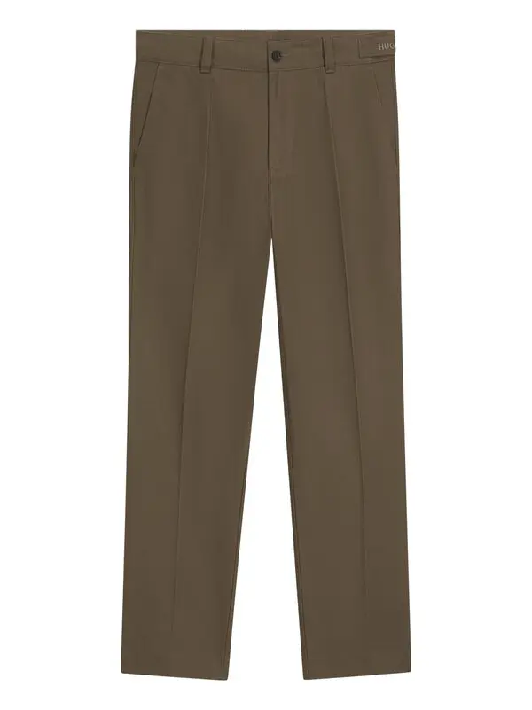 Hugo Slim-fit Chinos In Mercerised Cotton Twill - Grey