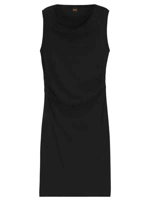 BOSS Asymmetric-neckline Dress - Black