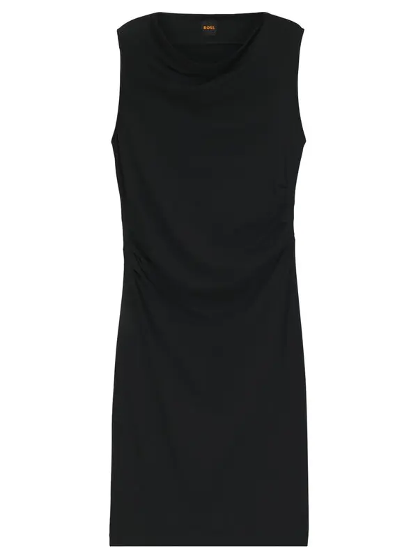 BOSS Asymmetric-neckline Dress - Black