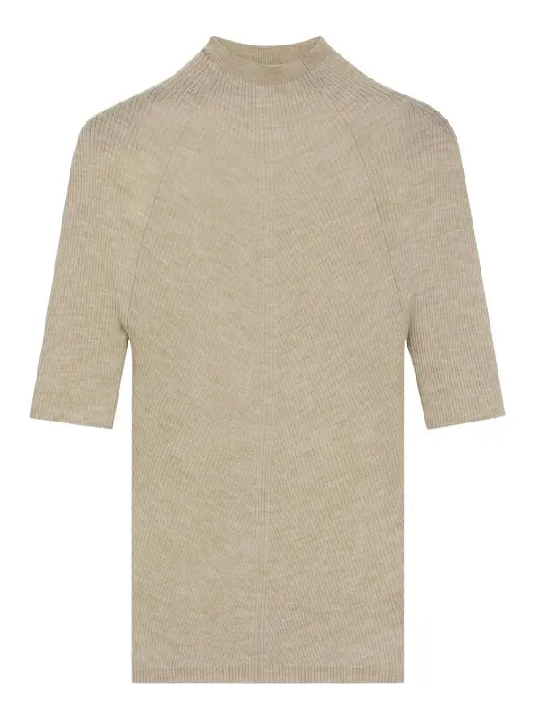 BOSS Virgin-wool Sweater With Mock Neck - Light Beige