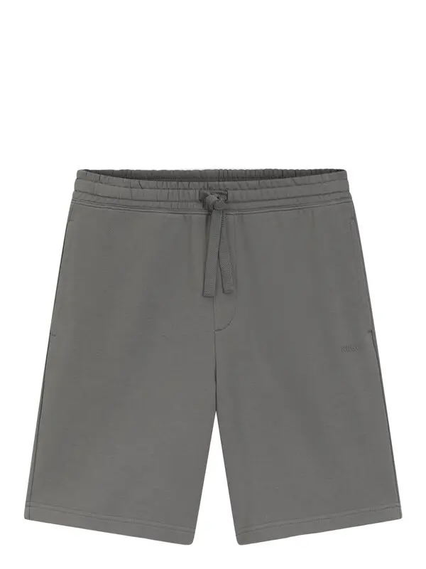Hugo Cotton Terry Shorts With Logo - Dark Grey
