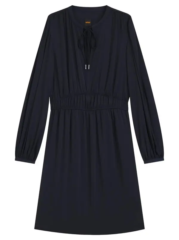 BOSS Gathered Mini Dress - Dark Blue