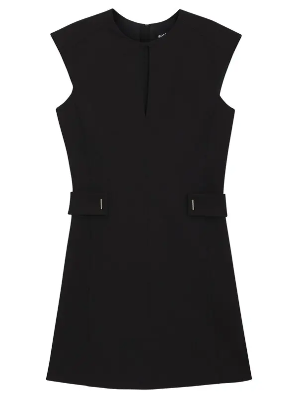 BOSS Shift Dress With Belt - Black