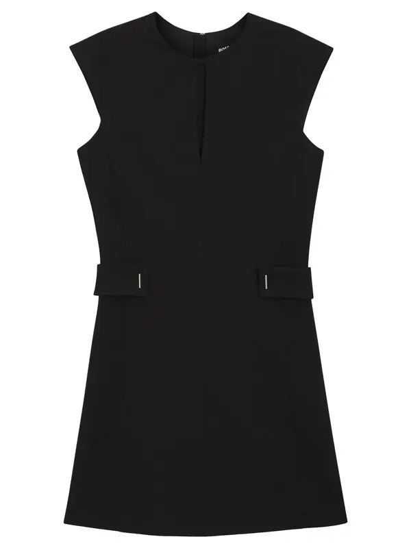 BOSS Shift Dress With Belt - Black