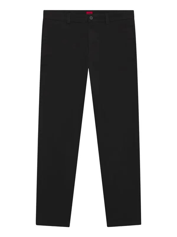 Hugo Slim-fit Stretch-cotton Gabardine Trousers - Black