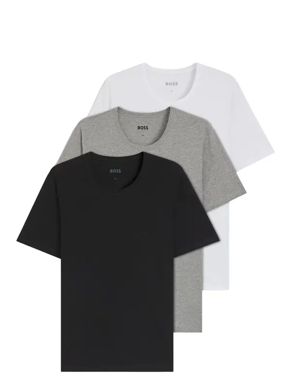 BOSS Three-pack Of Logo-embroidered Cotton T-shirts - Assorted Pre Pack