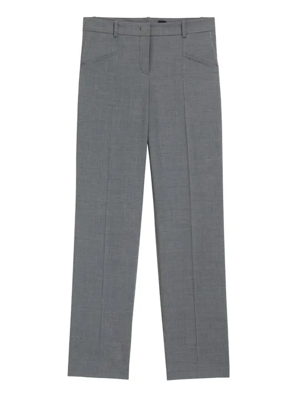 BOSS Melange Relaxed-fit Trousers - Dark Grey
