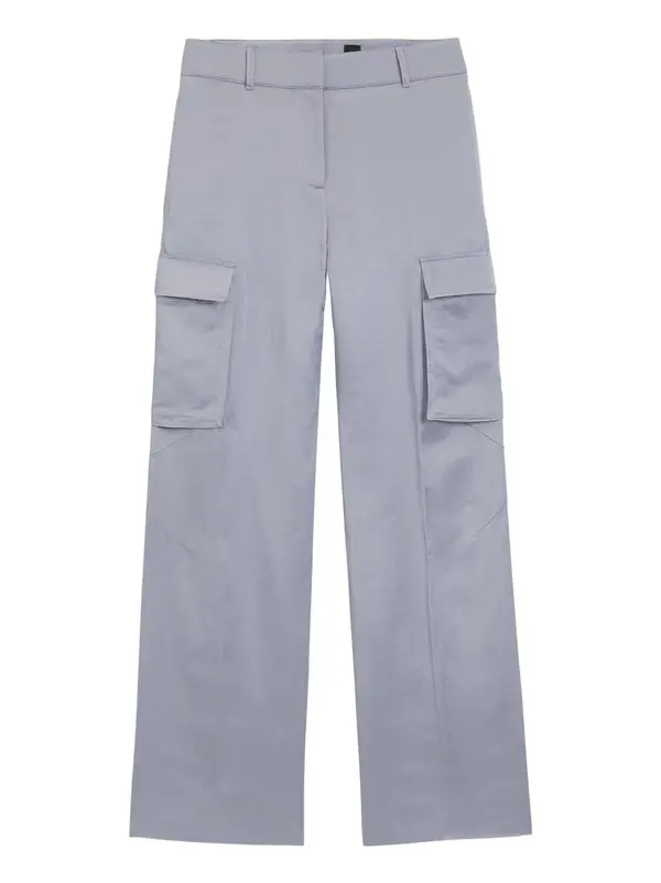 BOSS Regular-fit Sateen Trousers - Light Blue