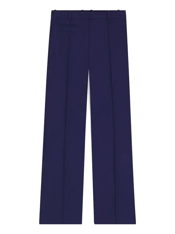 BOSS Regular-fit Virgin-wool Twill Trousers - Dark Purple