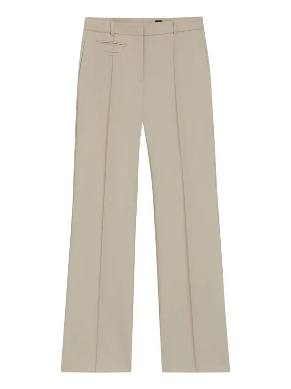BOSS Regular-fit Virgin-wool Twill Trousers - Light Beige