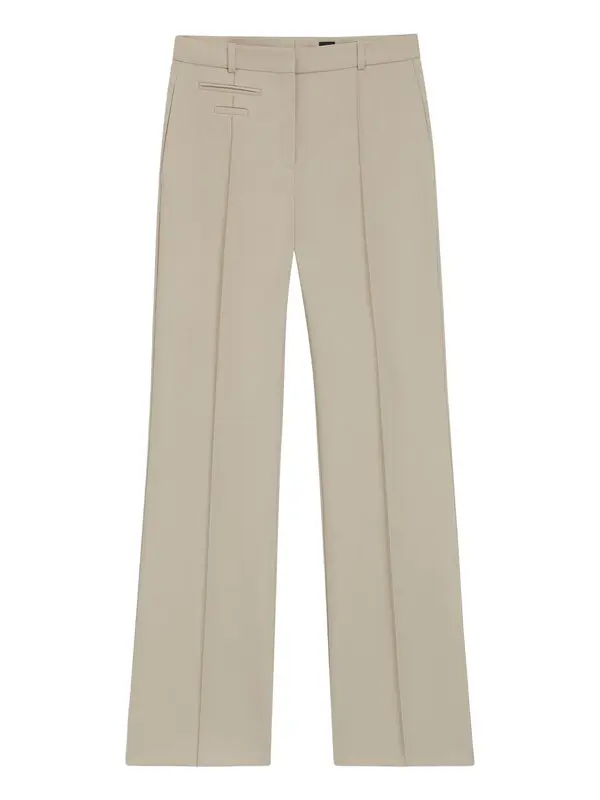 BOSS Regular-fit Virgin-wool Twill Trousers - Light Beige