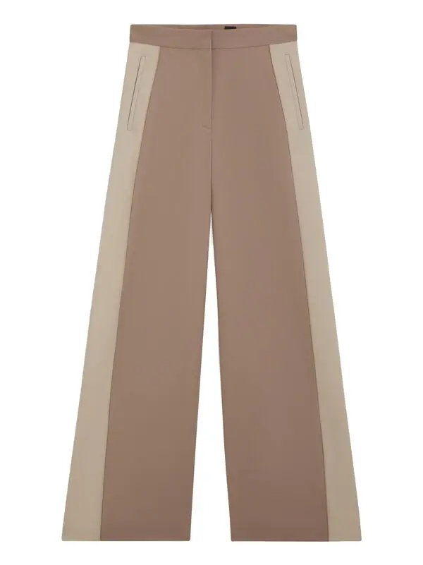 BOSS Regular-fit Trousers With Color-blocking - Light Brown