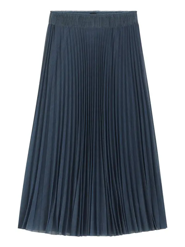 BOSS Plissé Tulle Lined Skirt - Light Blue