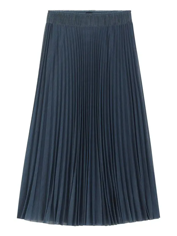BOSS Plissé Tulle Lined Skirt - Light Blue