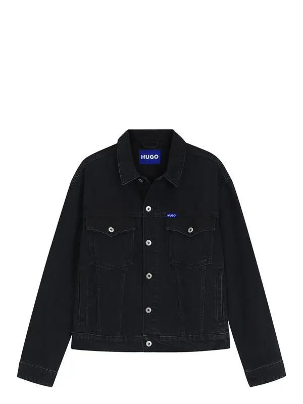 Hugo Regular-fit Denim Trucker Jacket - Dark Blue