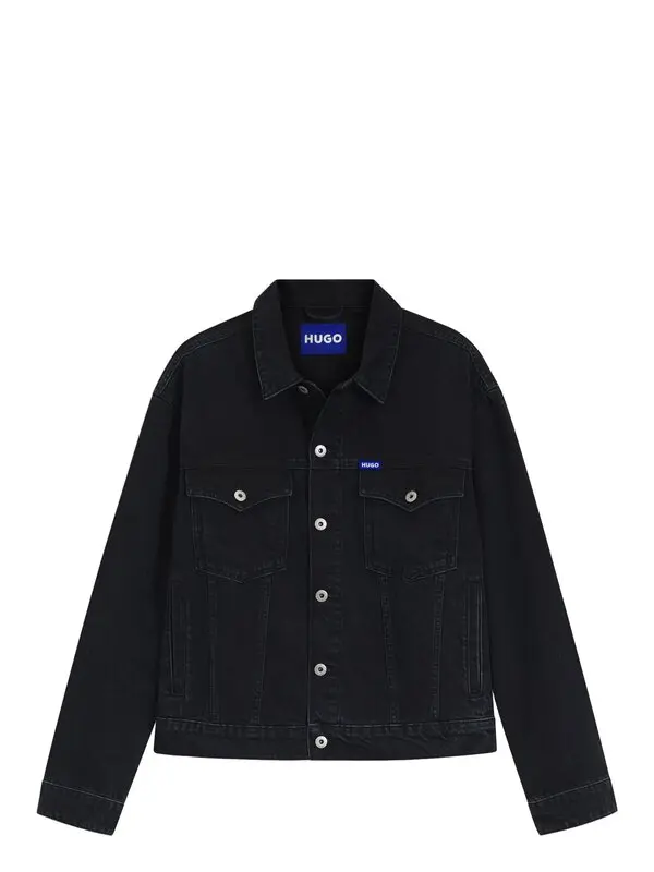 Hugo Regular-fit Denim Trucker Jacket - Dark Blue