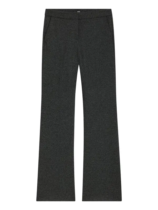 BOSS Slim-fit Flared Trousers - Dark Grey