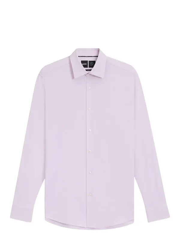 BOSS Slim-fit Shirt In Italian-made Performance-stretch Jersey - Light Pink