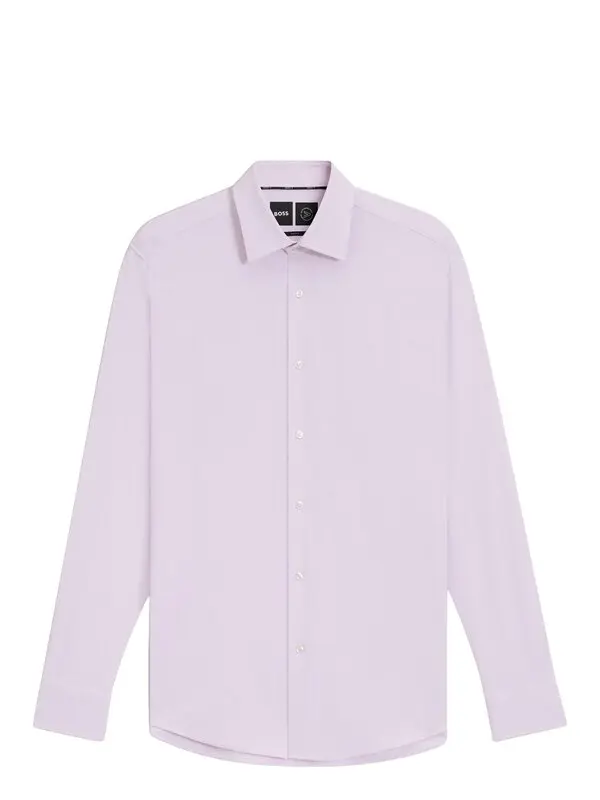 BOSS Slim-fit Shirt In Italian-made Performance-stretch Jersey - Light Pink