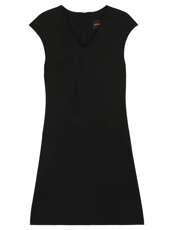 BOSS A-line Stretch Dress - Black