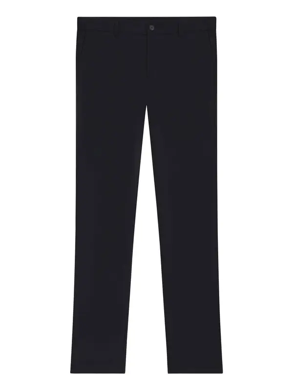 BOSS Slim-fit Micro-patterned Trousers - Dark Blue