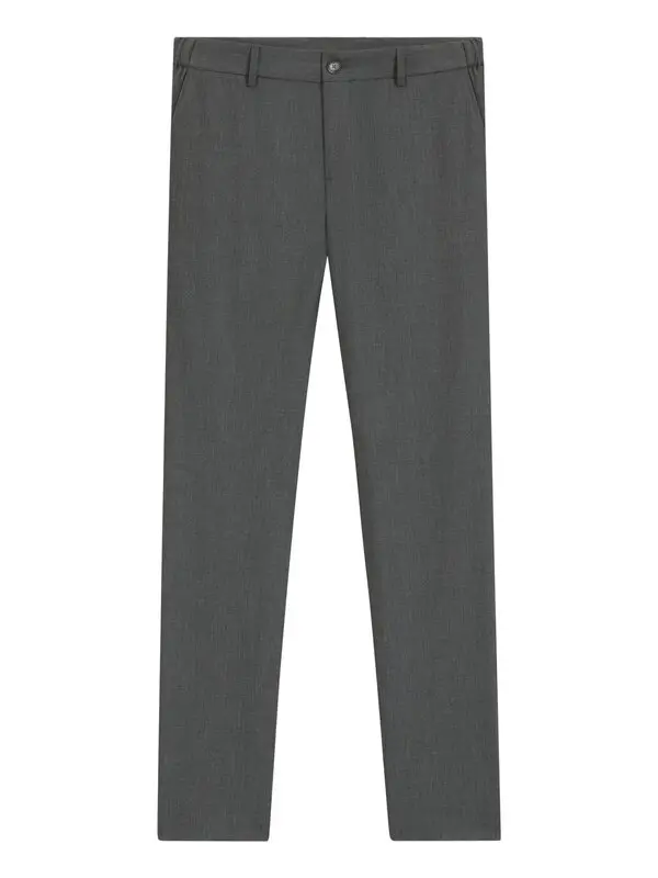 BOSS Slim-fit Micro-patterned Trousers - Grey