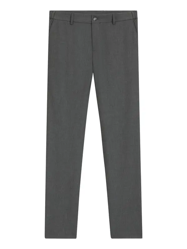 BOSS Slim-fit Micro-patterned Trousers - Grey