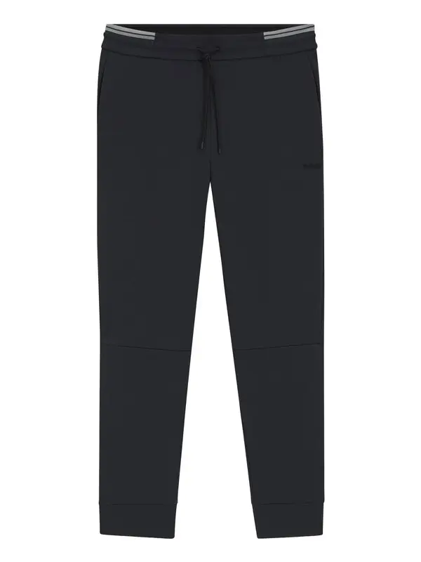 BOSS Stripe-detail Tracksuit Bottoms In A Cotton Blend - Dark Blue
