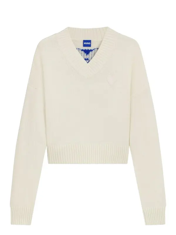 Hugo V-neck Sweater - White
