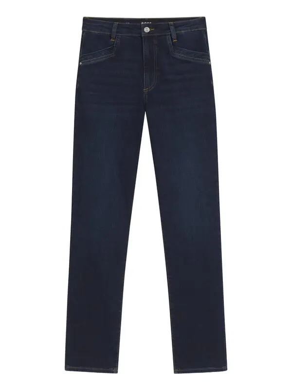 BOSS Slim-fit Stretch Denim Jeans - Dark Blue