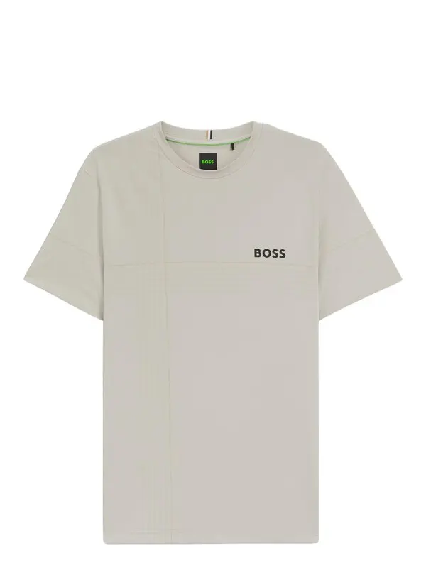 BOSS Active Moisture-managing Slim-fit T-shirt In Stretch Jersey - Light Beige
