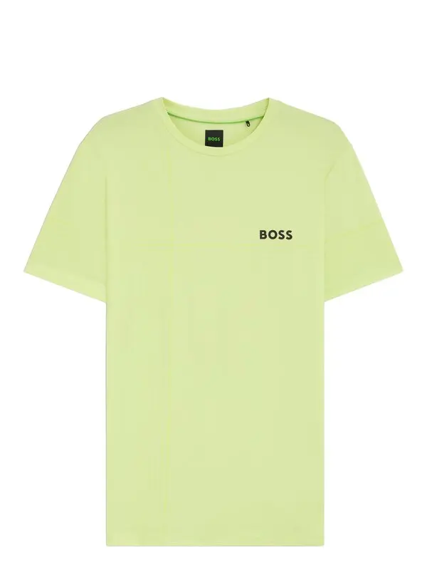 BOSS Active Moisture-managing Slim-fit T-shirt In Stretch Jersey - Light Green