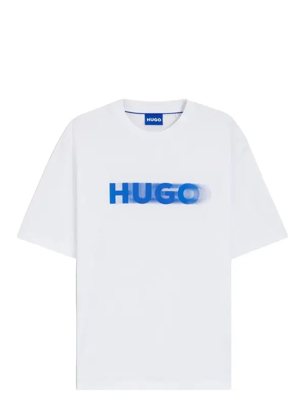 Hugo All-gender T-shirt With Blurred Logo - White