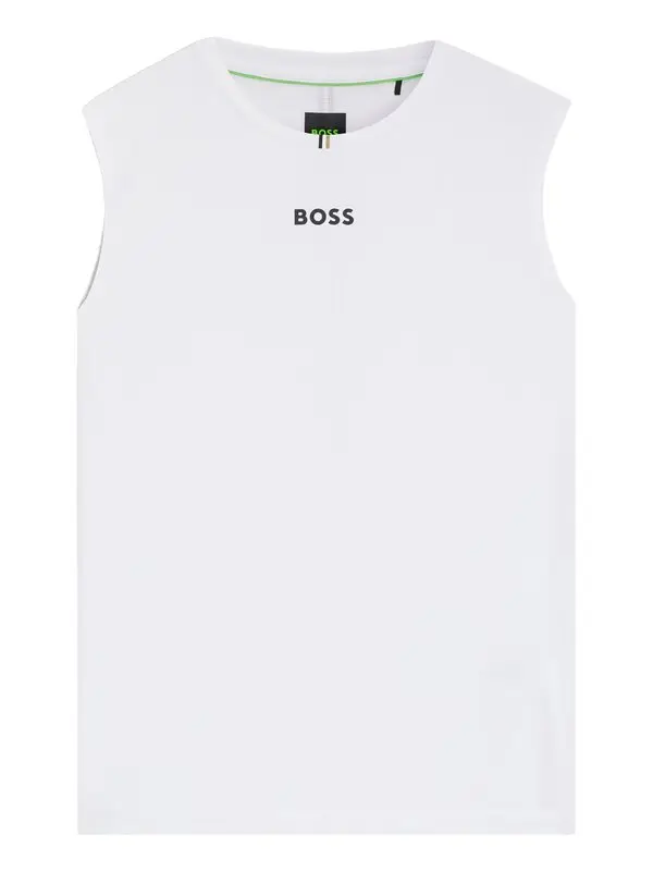 BOSS Active Tank Top With Logo - White