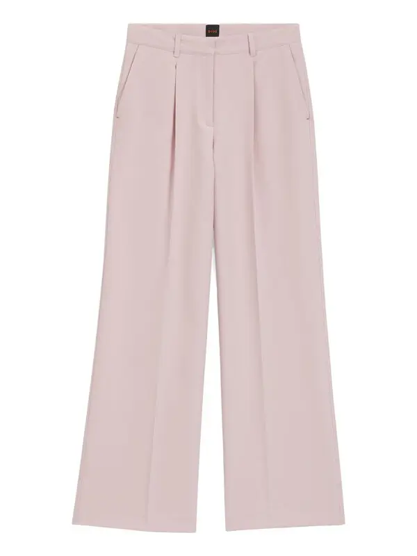 BOSS Wide-leg Trousers In Stretch Fabric - Pink