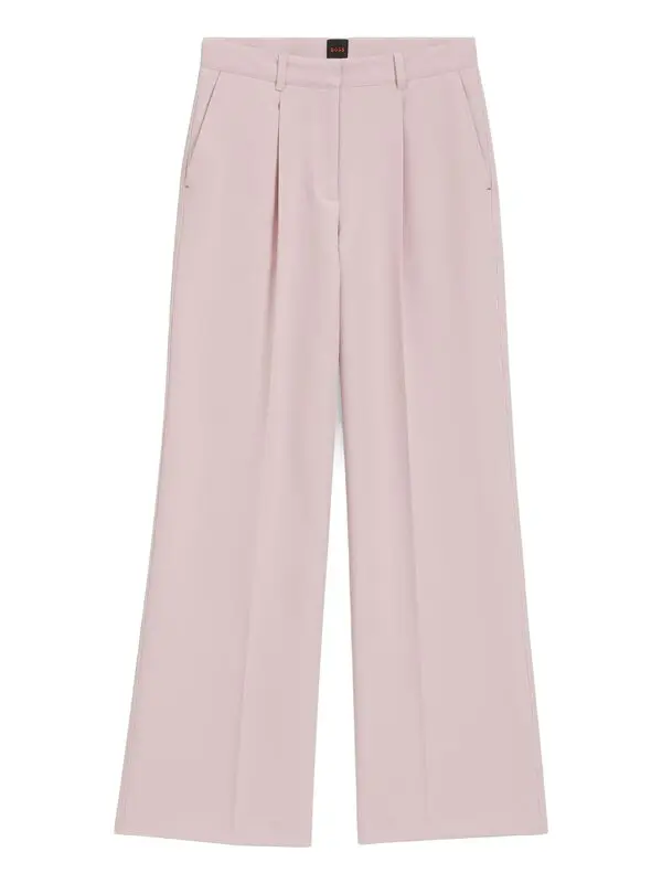 BOSS Wide-leg Trousers In Stretch Fabric - Pink
