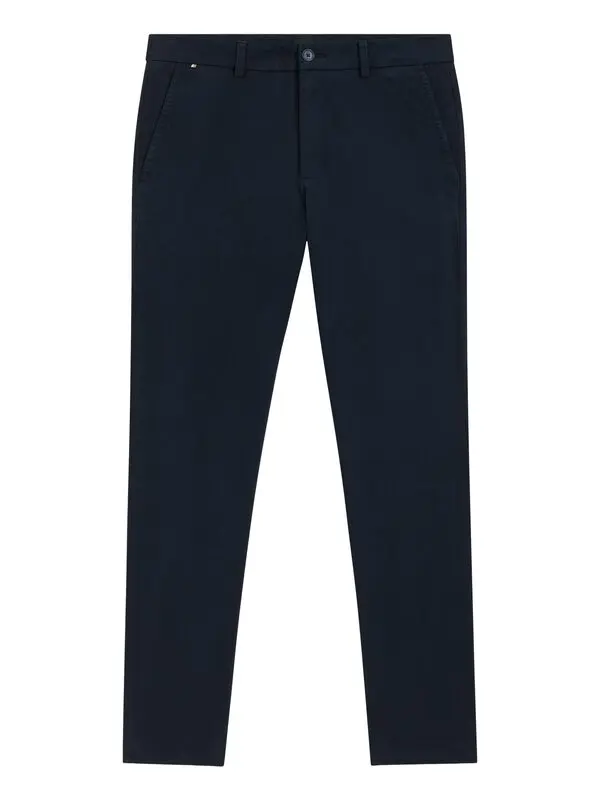BOSS Slim-fit Stretch-cotton Gabardine Trousers - Dark Blue