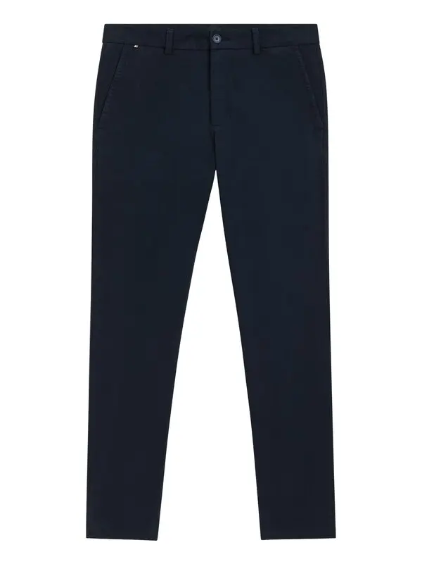 BOSS Slim-fit Stretch-cotton Gabardine Trousers - Dark Blue