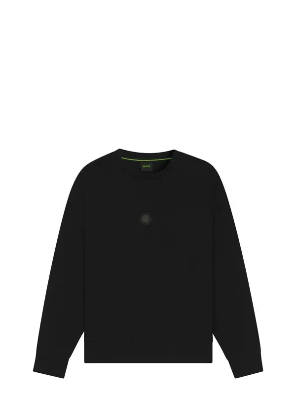 BOSS Cotton-blend Sweatshirt With Monogram - Black